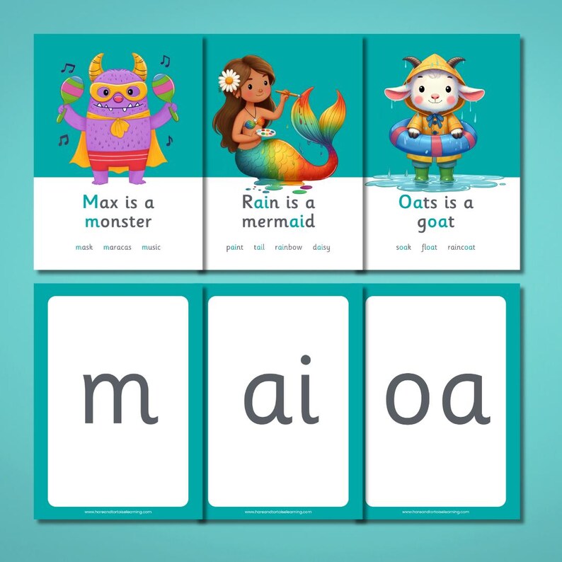 Phonics Flashcards - Double-sided Character Phase 2 & 3 Phonics Flash ...