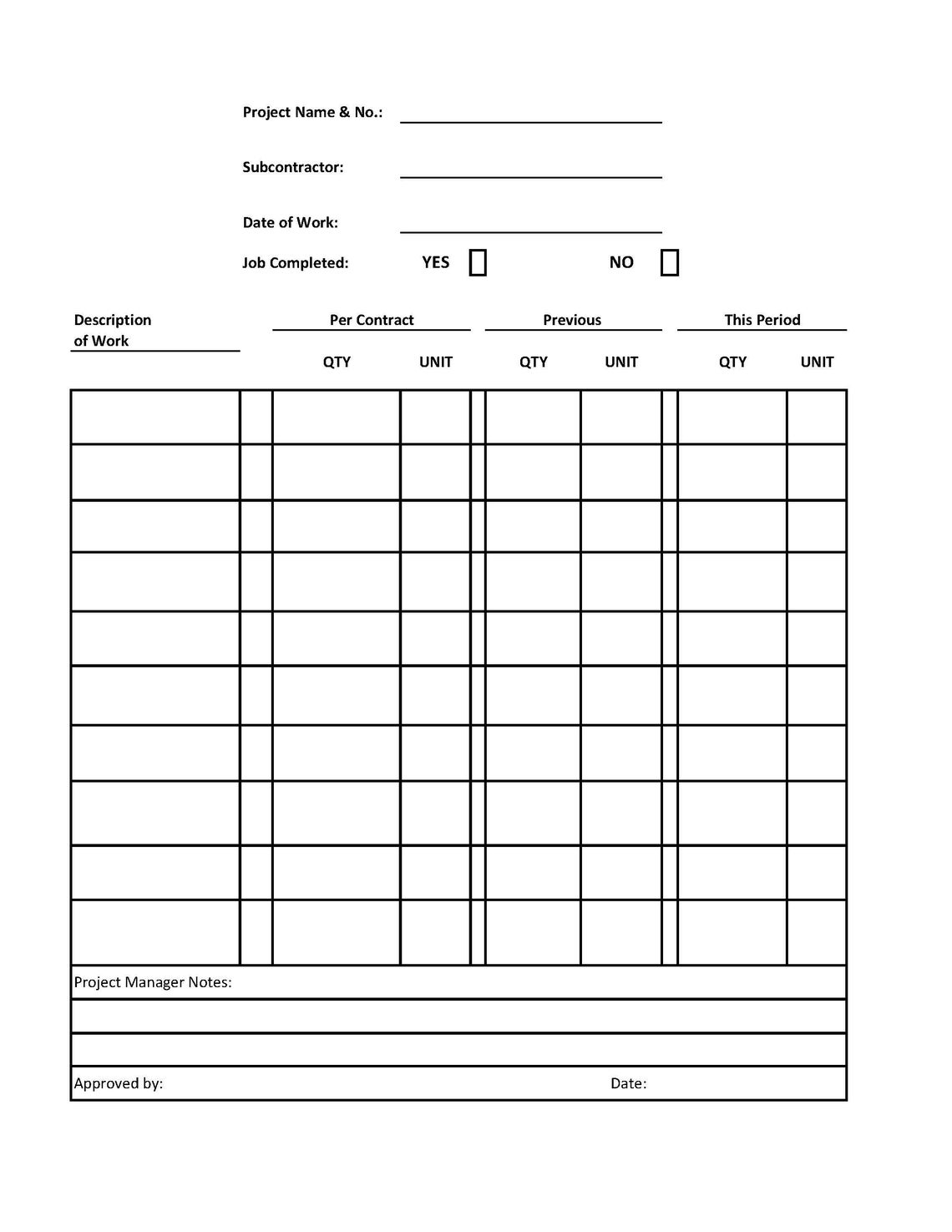 Construction Subcontractor Tracking Sheet - Etsy