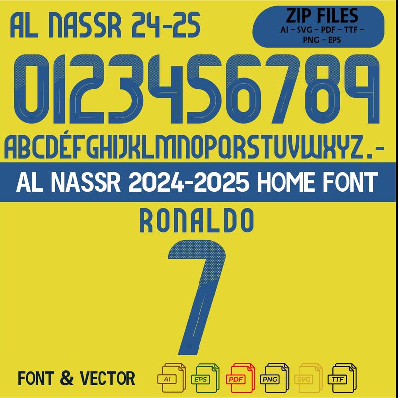 Ronaldo Jersey Font - Etsy
