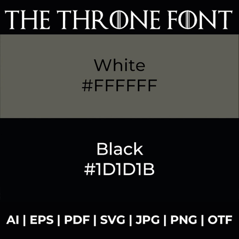 The Throne Vector Font. Vector Designs in Svg, Ai, Pdf, Otf, Eps, Png ...