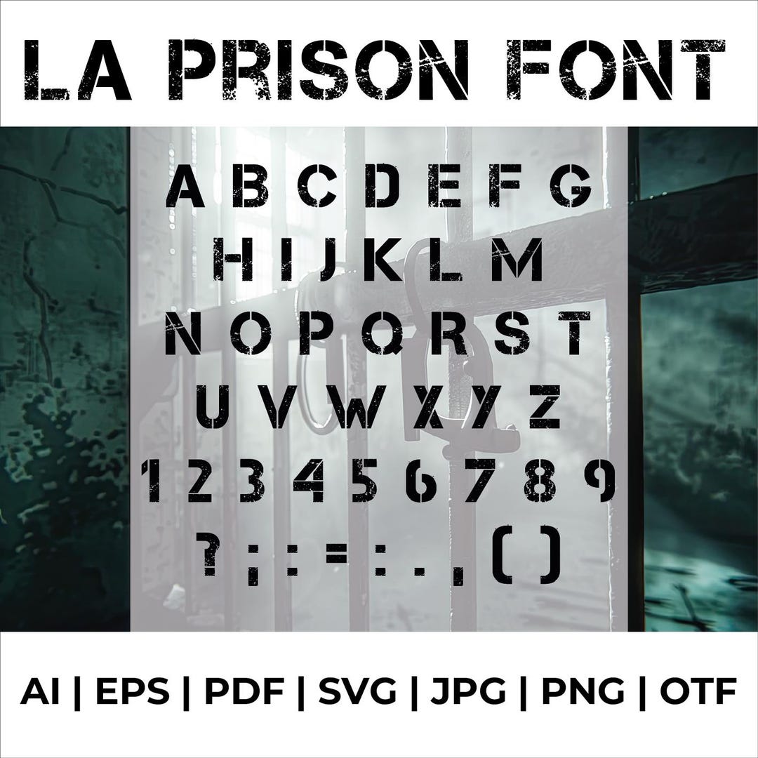 Police Vector the Prison. Vector Patterns in Svg, Ai, Pdf, Otf, Eps ...