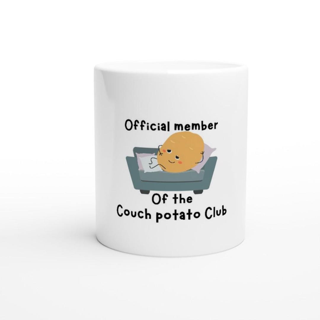 Official Member of the Couch Potato Club White 11oz Ceramic Mug - Etsy