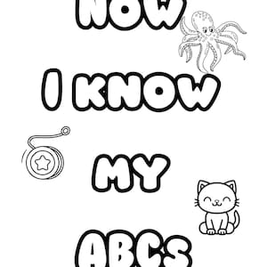 Alphabet Coloring Pages - Etsy