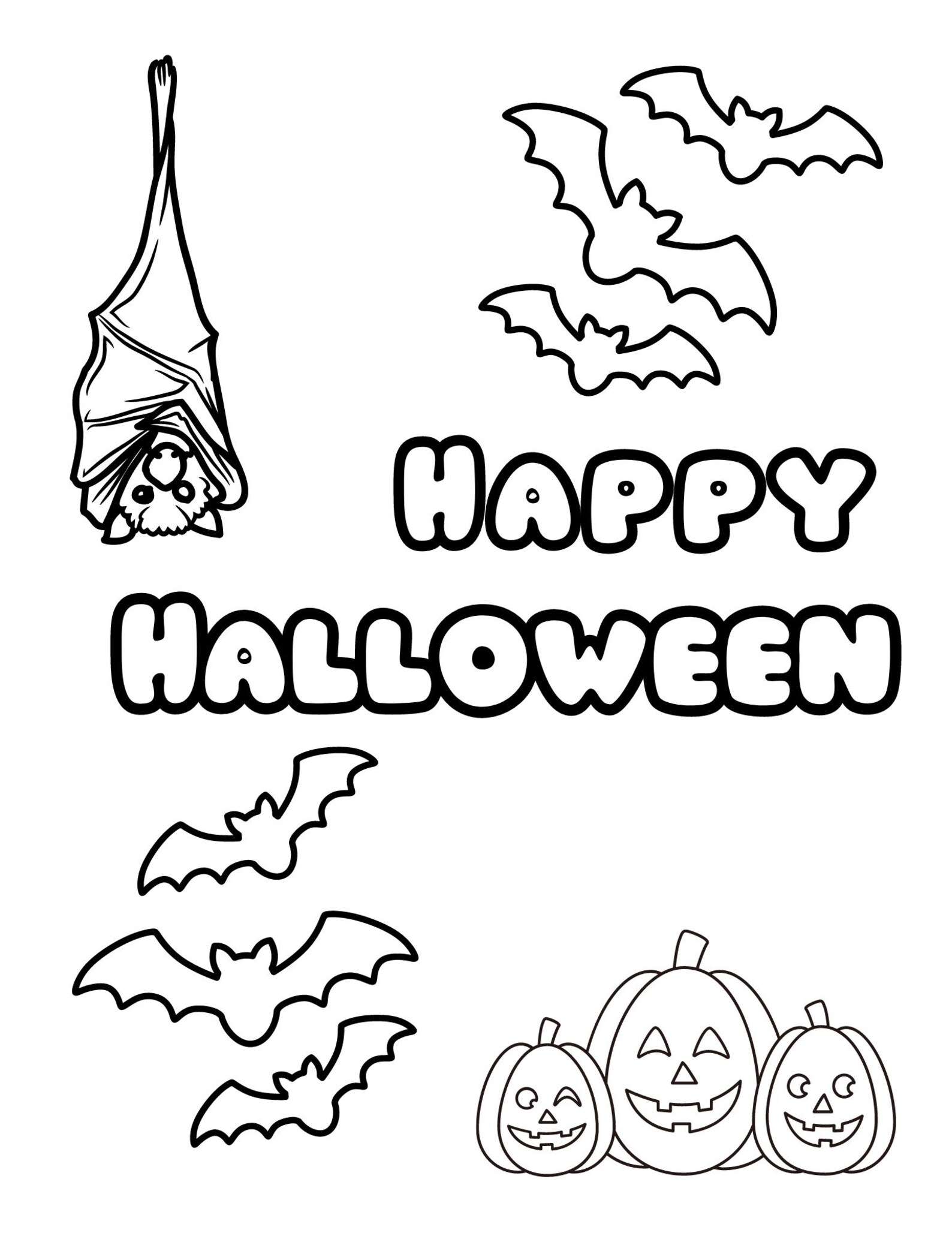 Halloween Coloring Pages - Etsy
