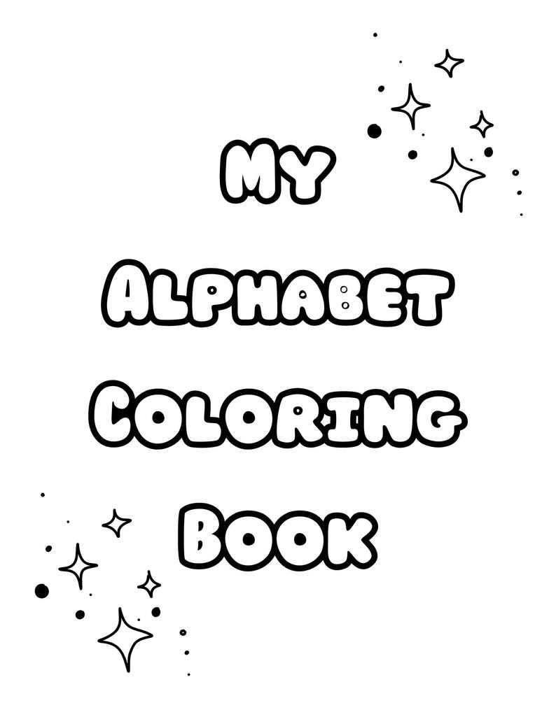 Alphabet Coloring Pages - Etsy