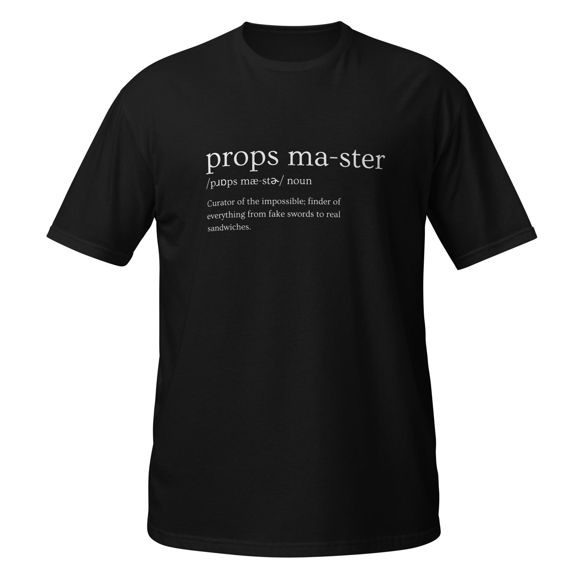 Props Master Definition T-shirt – Theater Tech Crew Shirt – Stage Crew ...