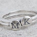 Silver Stacking Initial Ring Set Stack Ring Set of 2 Initial - Etsy