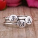 Stackable Initial Rings in Sterling Silver • Mother's Ring • Stacking Initial Ring Set ...