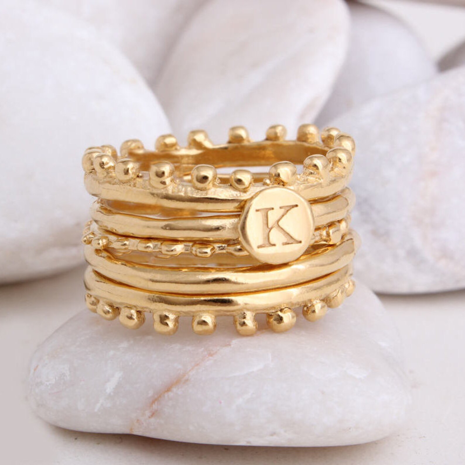 Gold Bands Gold Stacking Rings Stack Rings Handmade | Etsy