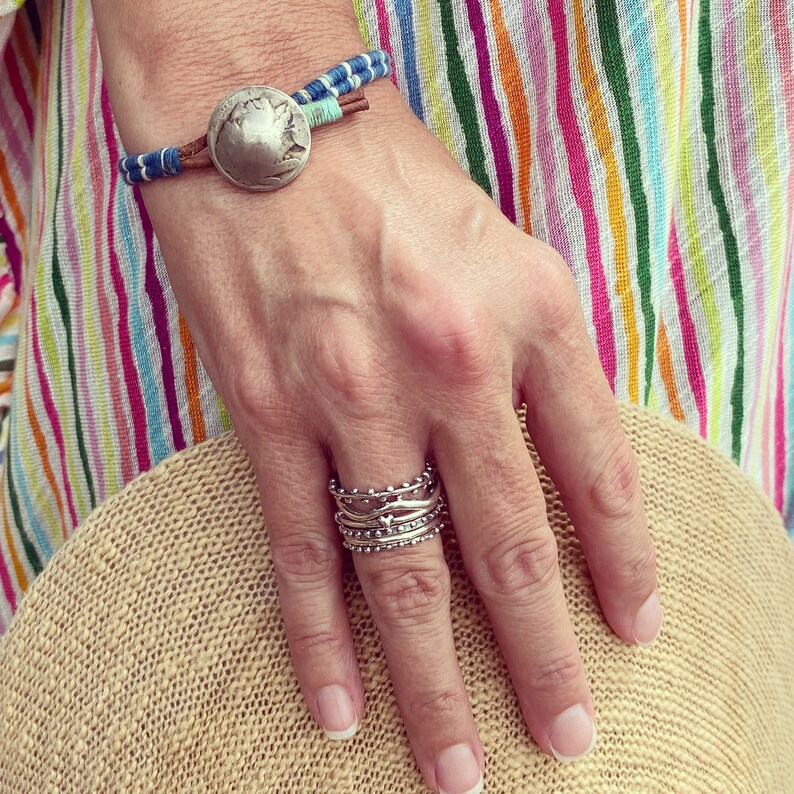 Mixed Metal Stacking Rings Sterling Silver and 24K Gold - Etsy
