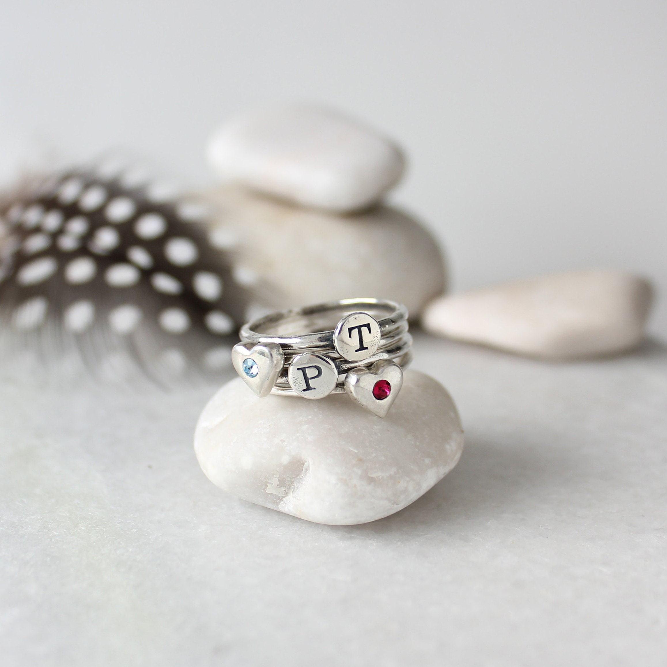 March Birthstone Ring in Silver. Perfect Personalized gift | Etsy