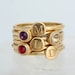 Stacking Gold Birthstone Rings Set of 3 Mother's Stackable Rings in ...