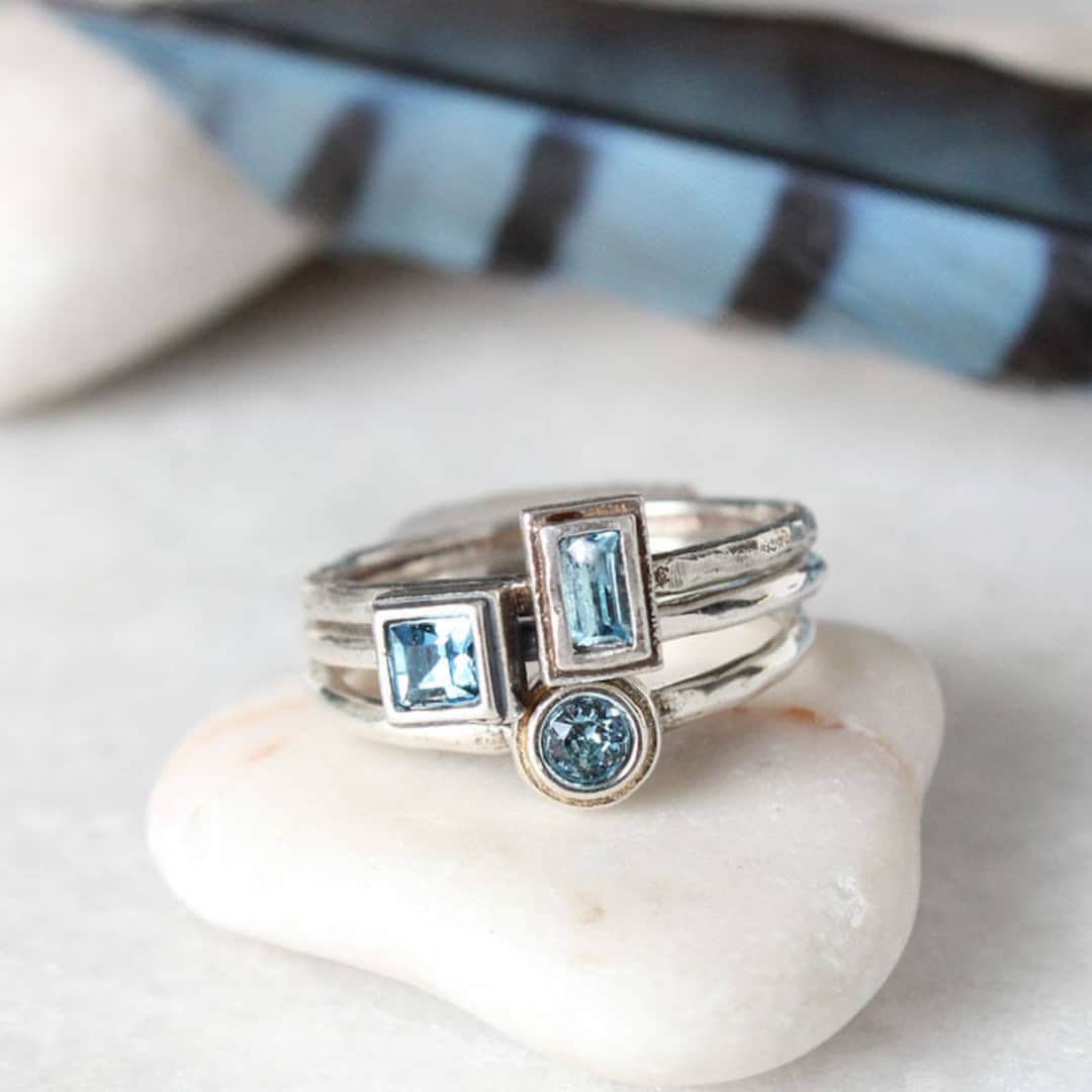 March Birthstone Ring in Silver. Perfect Personalized Gift for March ...