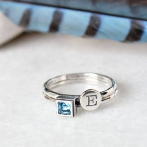 March Birthstone Ring in Silver. Perfect Personalized Gift for March ...