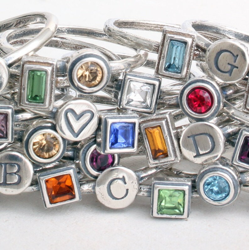 Stocking Stuffer for Mom | Holiday Gift for Mom | Family Ring | Silver ...