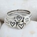Stackable Initial Rings in Sterling Silver • Mother's Ring • Stacking Initial Ring Set ...