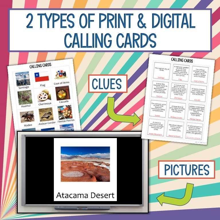 Chile Bingo Game - Printable & Digital - 40 Bingo Cards - Images and ...