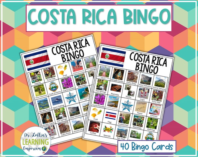 Costa Rica Scavenger Hunt Game PRINTABLE Instant Download. Game for ...