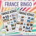France Bingo Game - Printable & Digital - 40 Bingo Cards - Images and ...