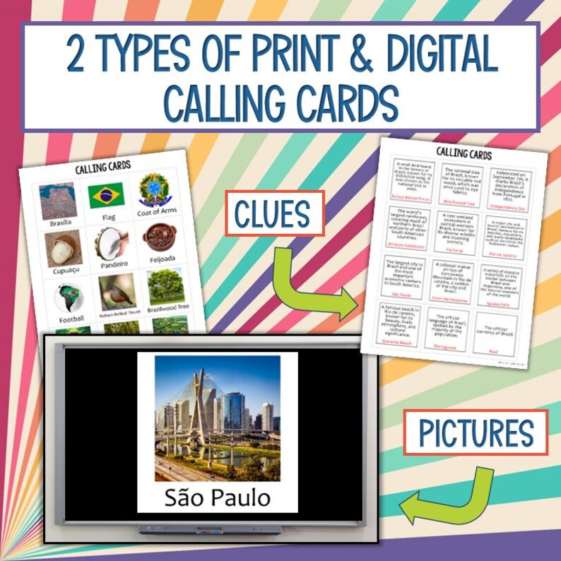 Brazil Bingo Game - Printable & Digital - 40 Bingo Cards - Images and ...