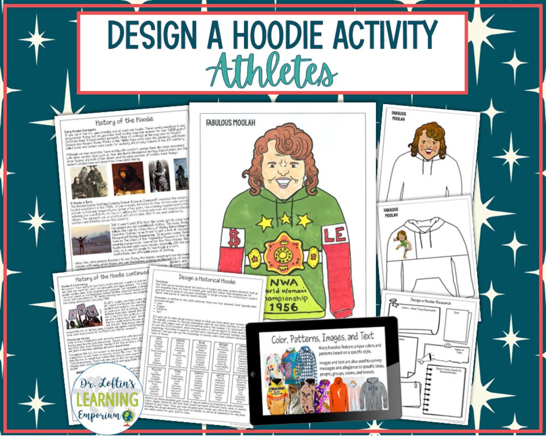Design a Hoodie Activity Social Studies Project - Sports Athletes ...