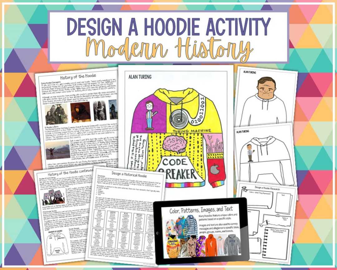 Design a Hoodie Activity No Prep Social Studies Project - Modern ...