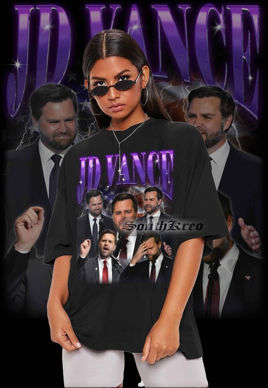 Retro JD Vance 90s Shirt, JD Vance Vintage T-shirt, Jd Vance Bootleg ...