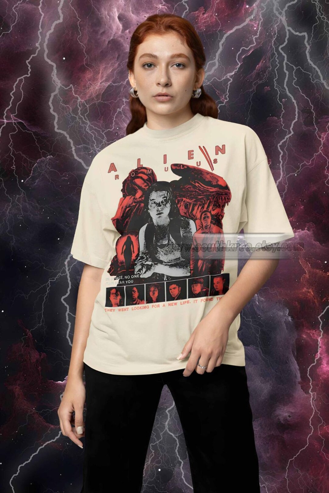 Limited Alien Romulus Vintage T-shirt, Retro Alien Romulus Movie 90s ...