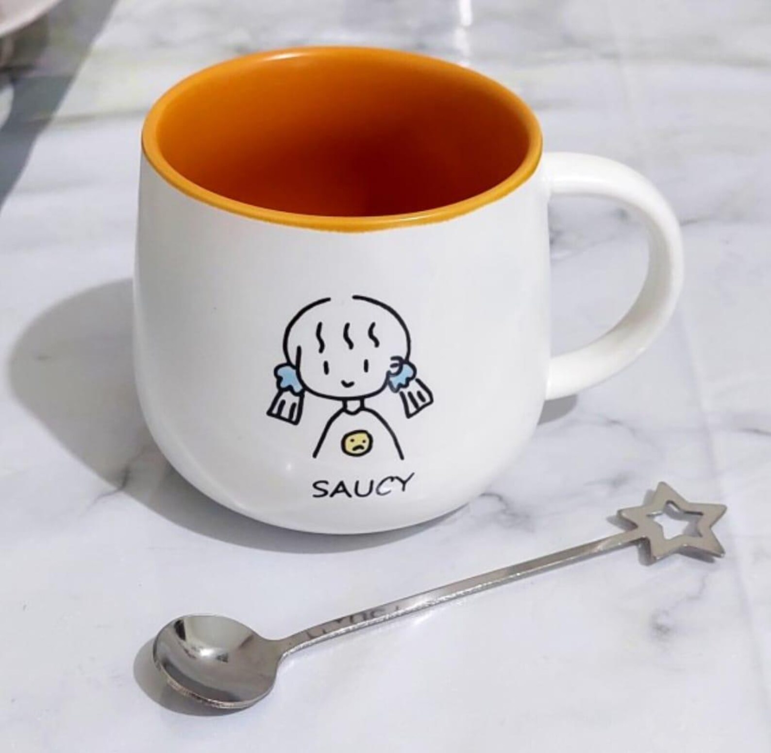 Cartoon Mug With Spoon Kawai Anime Milk Coffee Cup - Etsy