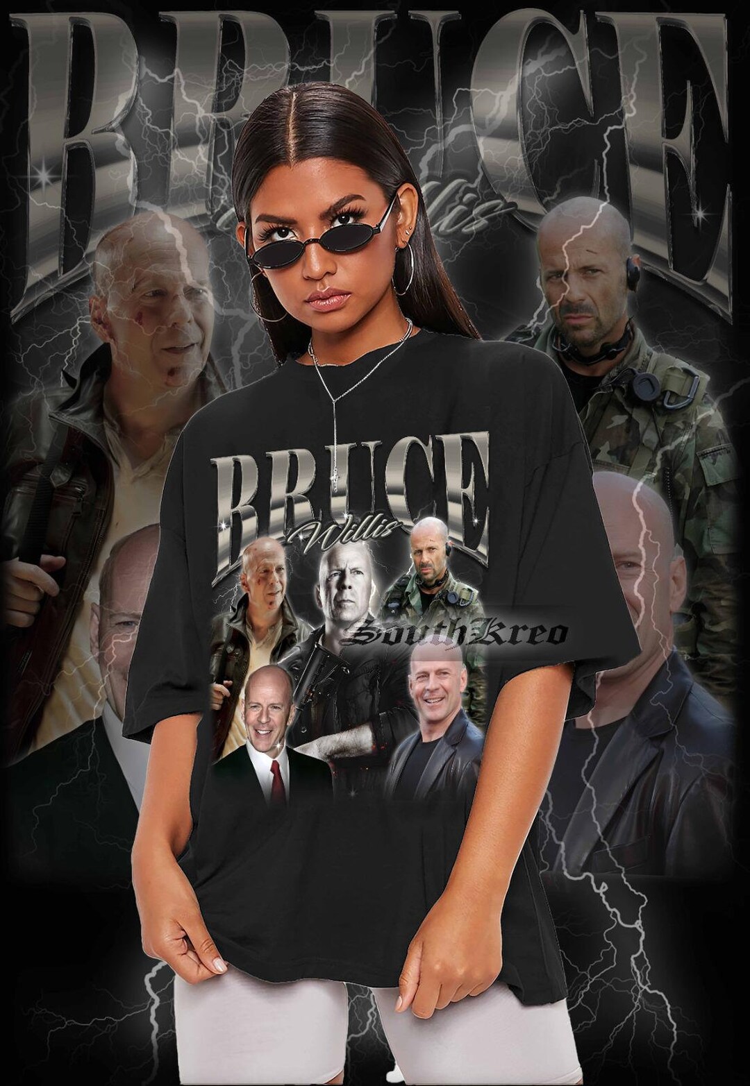 Limited Bruce Willis Vintage T-shirt, Bruce Willis Fan Tees, Bruce ...