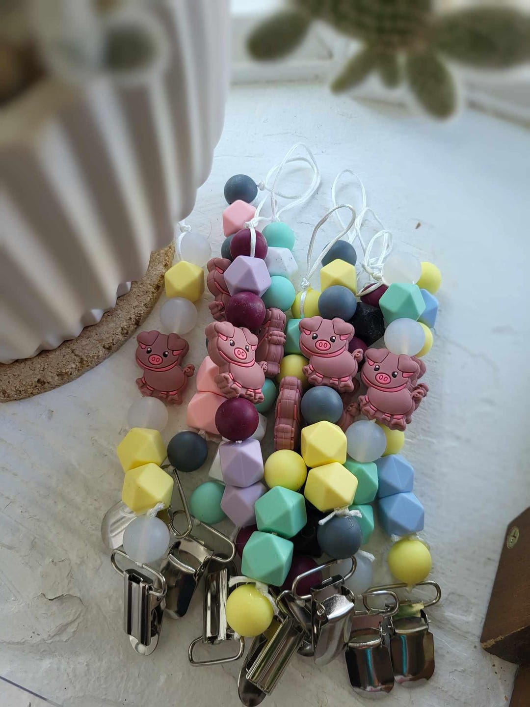 Pig Pacifier Clips - Etsy
