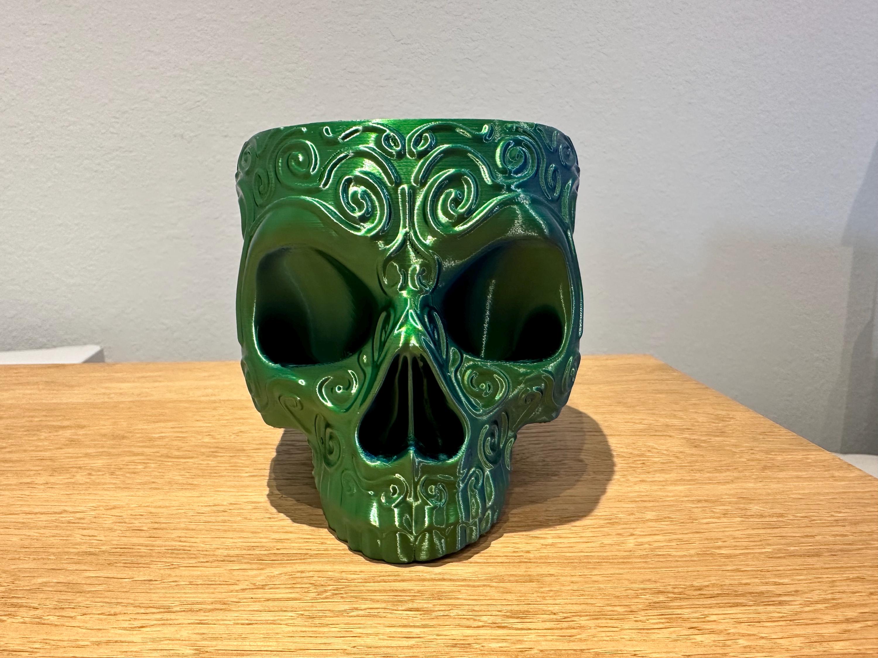 3D Printed Sugar Skull Bowl Unique Decorative Plantar - Etsy
