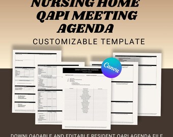 QAPI Meeting Agenda Form, Long-term Care Administrator QAPI Template ...