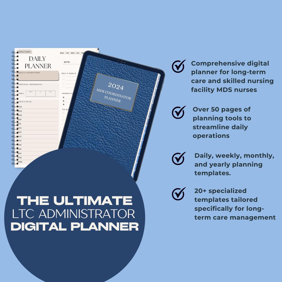 MDS Coordinator Digital Planner, Medicare Nurse Planner Template, MDS ...