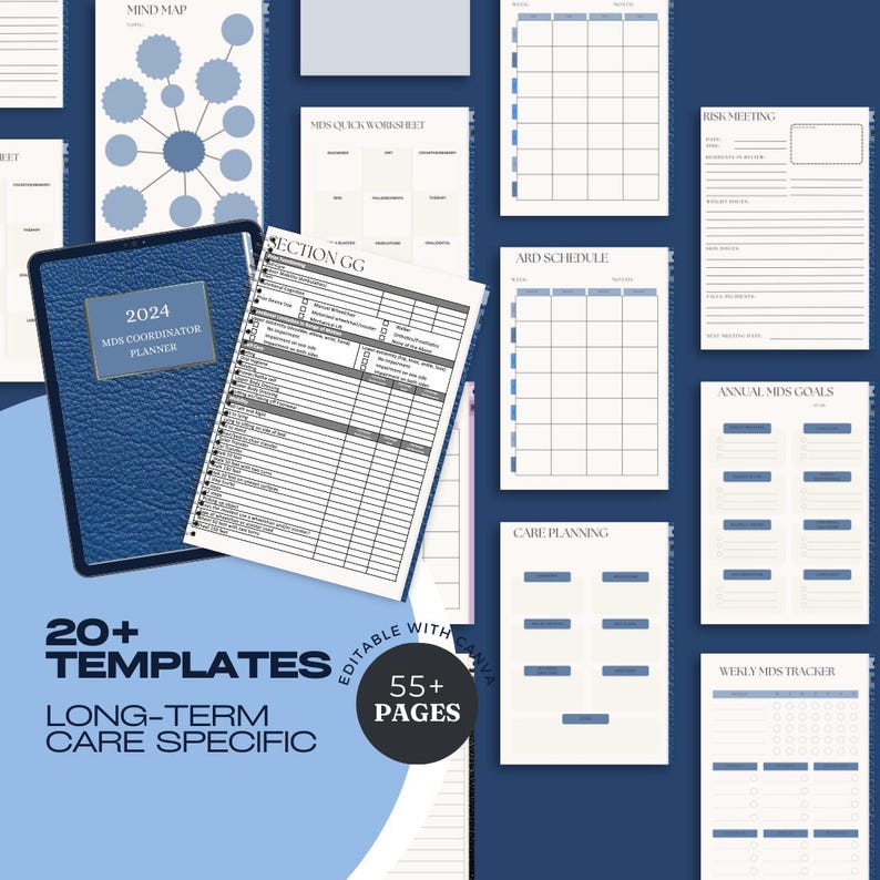 MDS Coordinator Digital Planner, Medicare Nurse Planner Template, MDS ...