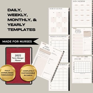Digital Nurse Manager Planner | Canva Template for Goodnotes | Nursing ...