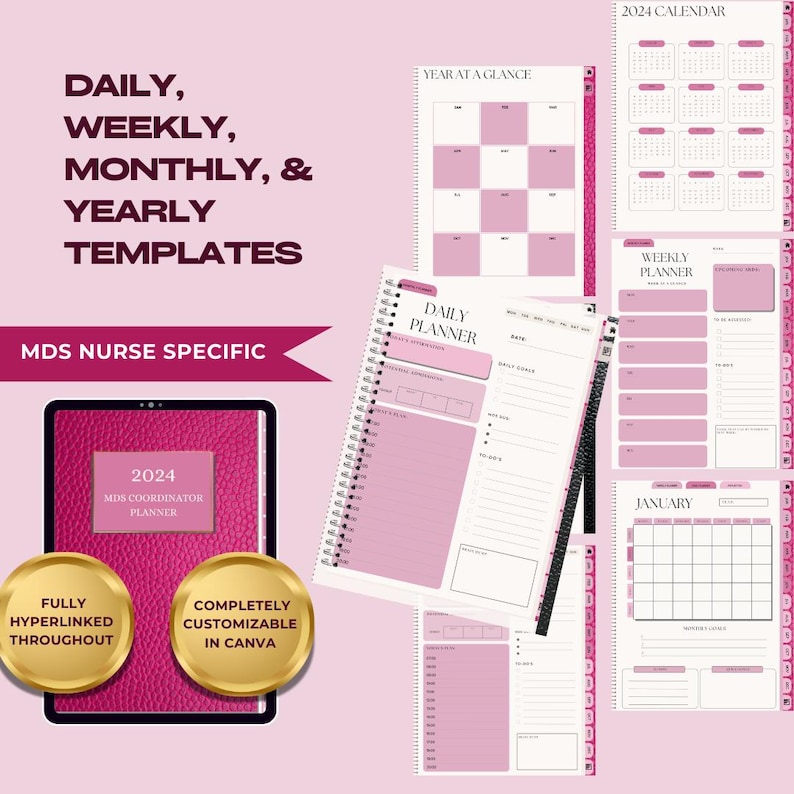 MDS Coordinator Digital Planner, Medicare Nurse Planner Template, MDS ...