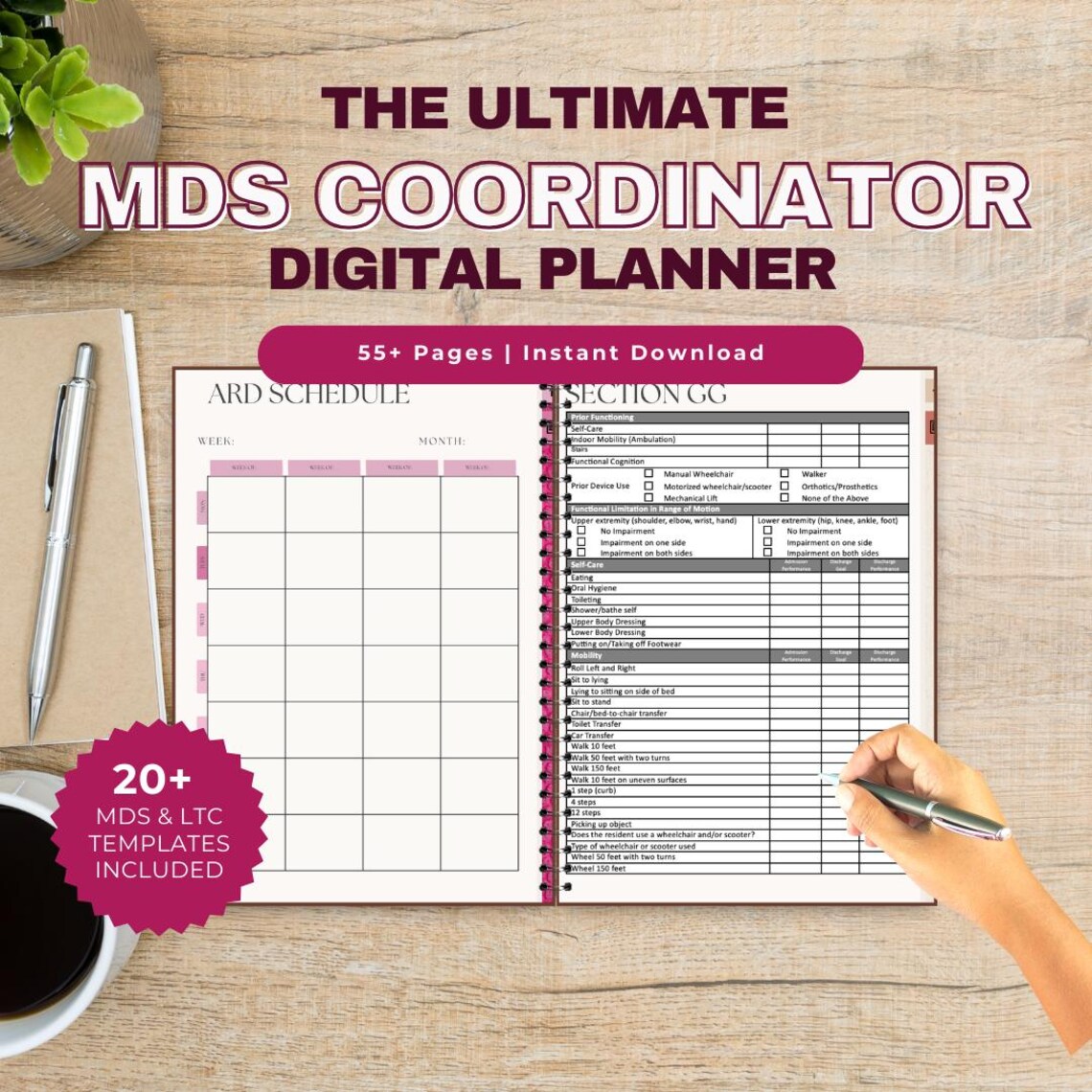 MDS Coordinator Digital Planner, Medicare Nurse Planner Template, MDS ...
