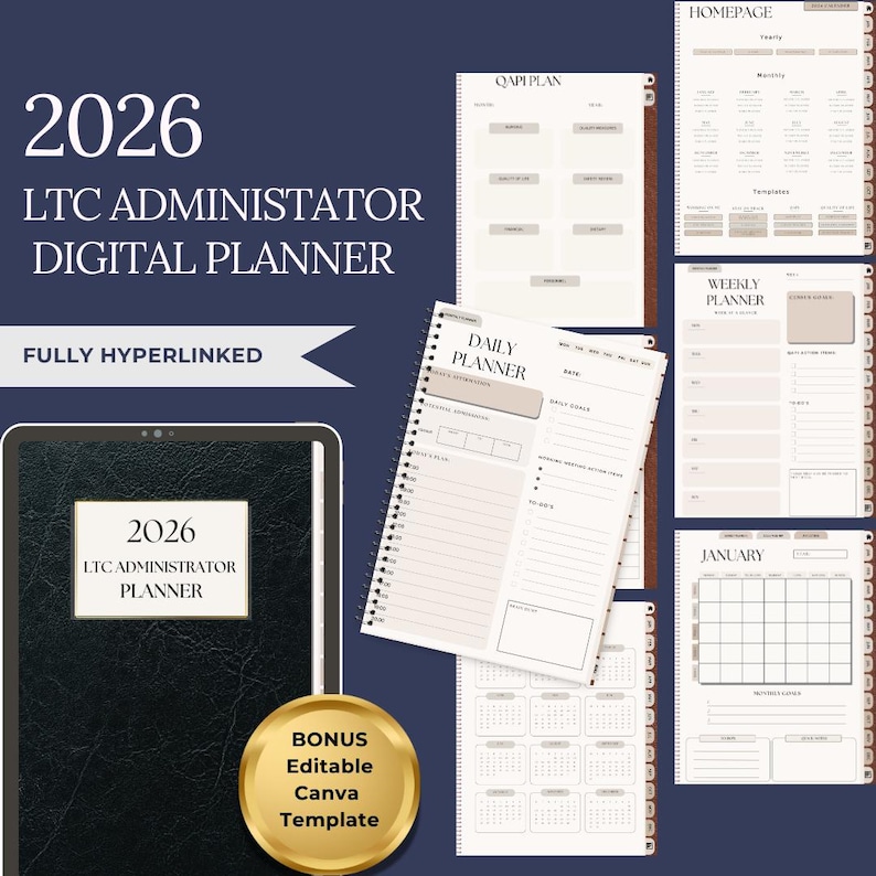 2026 LTC Administrator Digital Planner | Nursing Home Organizer (PDF ...