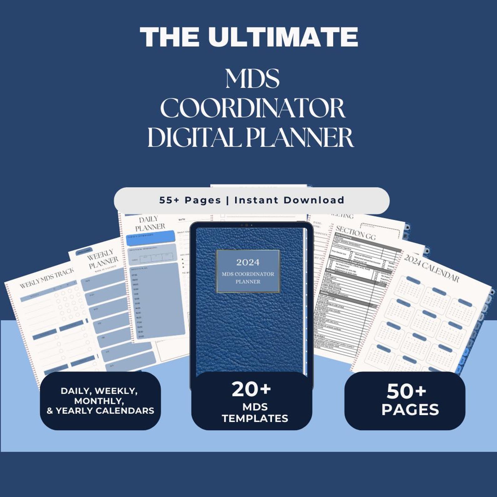 MDS Coordinator Digital Planner, Medicare Nurse Planner Template, MDS ...