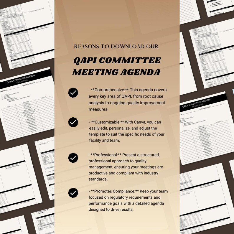 QAPI Meeting Agenda Form, Long-term Care Administrator QAPI Template ...