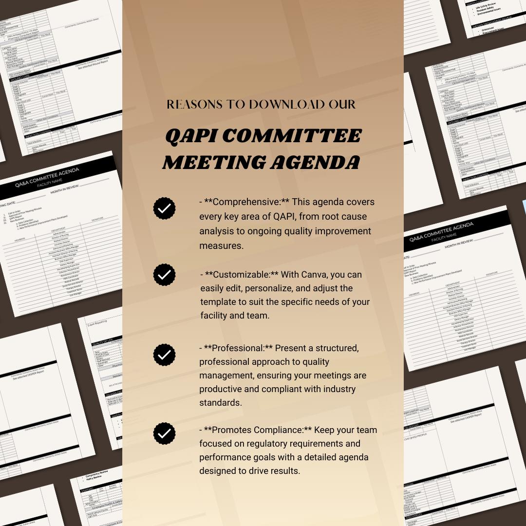 QAPI Meeting Agenda Form, Long-term Care Administrator QAPI Template ...