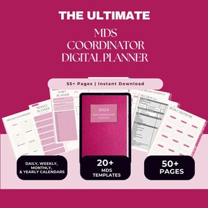 MDS Nurse Digital Planner, Medicare Coordinator Planner Template, MDS ...