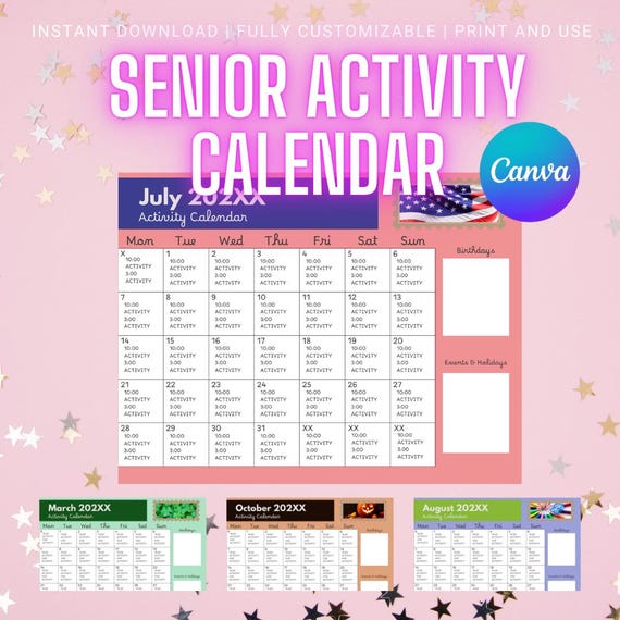 Memory Care Activity Calendar