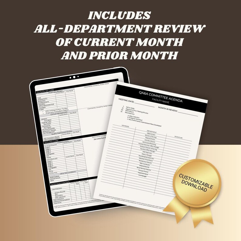 QAPI Meeting Agenda Form, Long-term Care Administrator QAPI Template ...