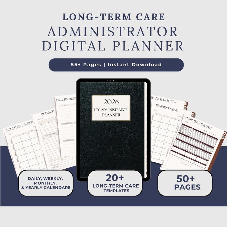 2026 LTC Administrator Digital Planner | Nursing Home Organizer (PDF ...