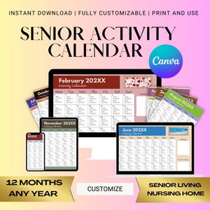 Activities Calendar, Senior Activity Calendar, Nursing Home Activities ...