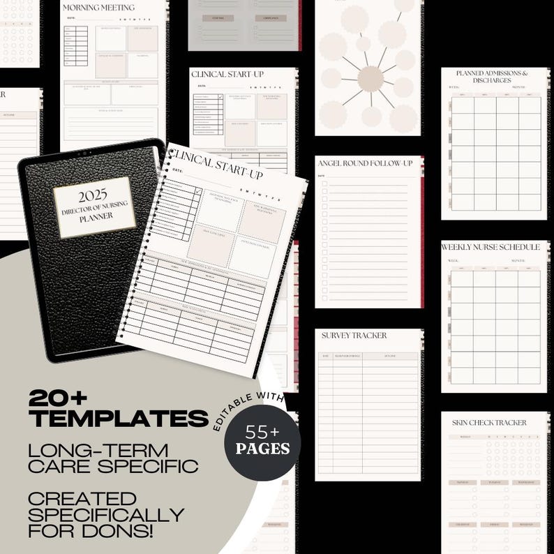 Director of Nursing Digital Planner, Planner Template for DON, Nursing ...