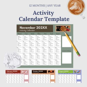 Senior Activities Calendar Template | Nursing Home & Assisted Living ...