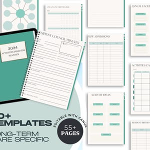 Nursing Home Activity Director Digital Planner, Daily Calendar for Long ...